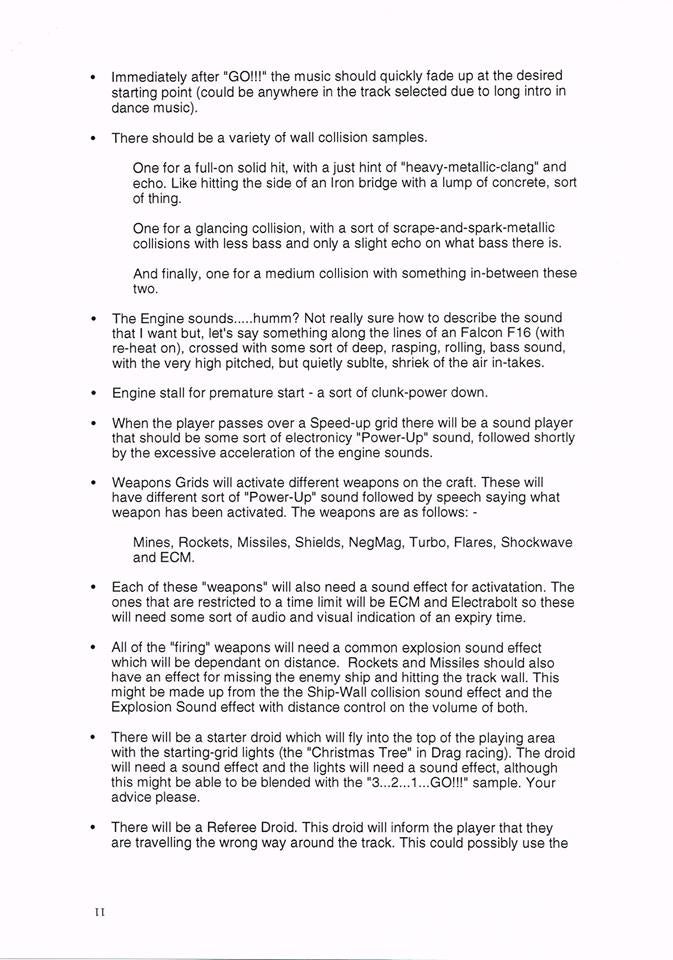 The original WipEout design document revealed | Eurogamer.net